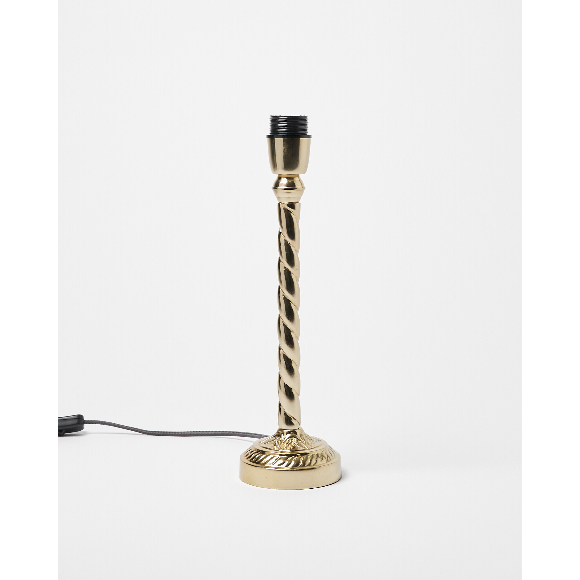 Twisted Gold Metal Lamp Base by Oliver Bonas | ufurnish.com