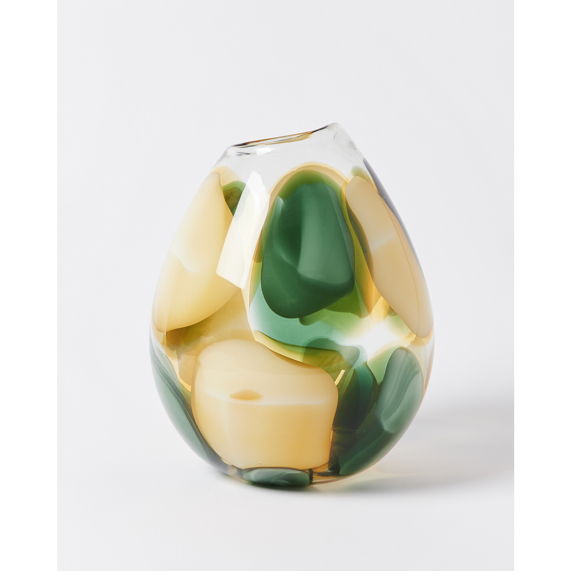 Kai Spot Green Glass Vase by Oliver Bonas | ufurnish.com
