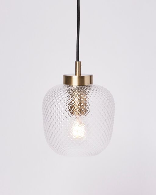 Luce Gold & Glass Pendant Lamp Shade by Oliver Bonas | ufurnish.com