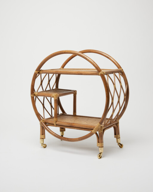 Bali Natural Rattan Bar Drinks Trolley by Oliver Bonas | ufurnish.com