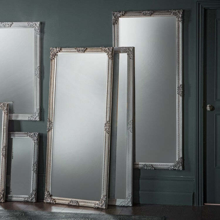 Gallery Interiors Fiennes Leaner Mirror Antique White by Olivia's ...