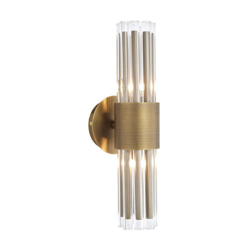 RV Astley Colmar Wall Light Antique Brass And Clear Glass by Olivia's ...