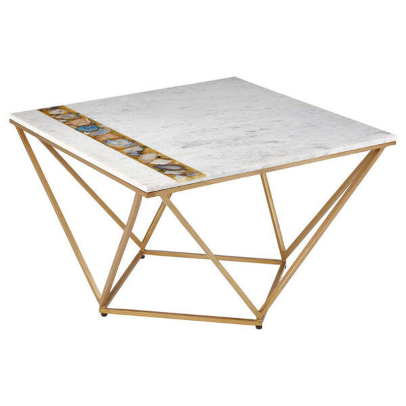 Olivia's Vera Coffee Table Square White by Olivia's | ufurnish.com