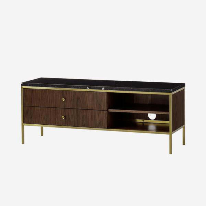 Andrew Martin Chester Media Unit Black / Small by Olivia's | ufurnish.com