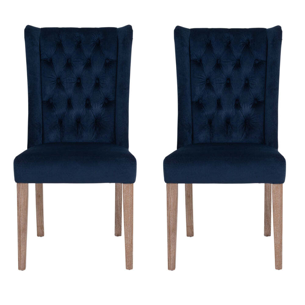 Libra Luxurious Glamour Collection - Pair of Richmond Navy Blue Velvet ...