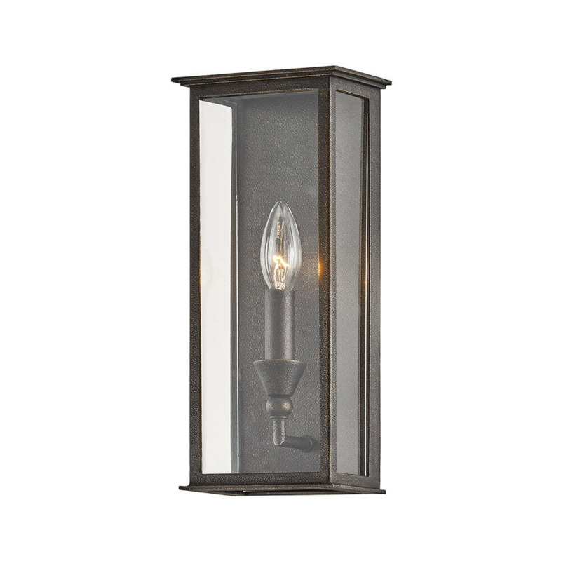 Hudson Valley Lighting Chauncey Grey Base And Clear Shade Wall Light by ...