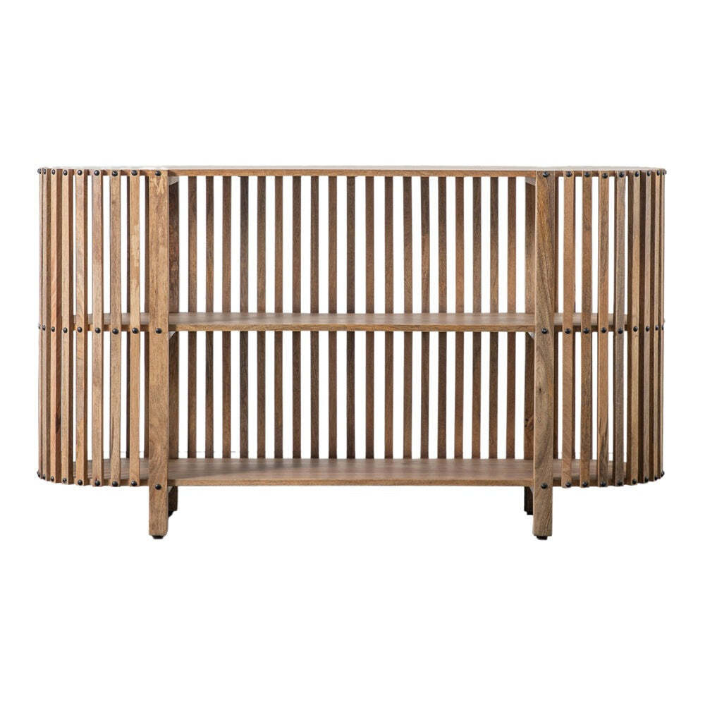 Gallery Interiors Valentine Oak Slatted Console Table by Olivia's ...