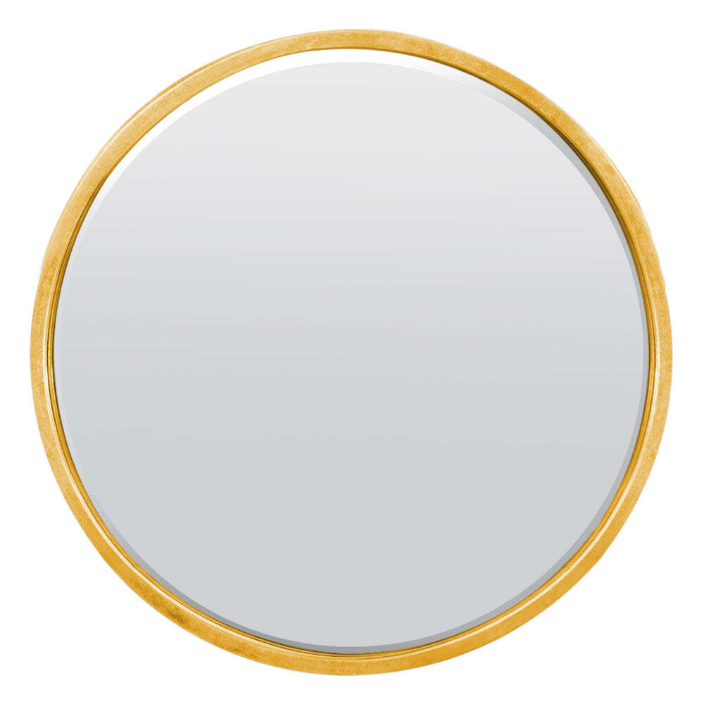 Olivia's Riga Bevelled Round Mirror in Gold - 80 x 80cm by Olivia's ...