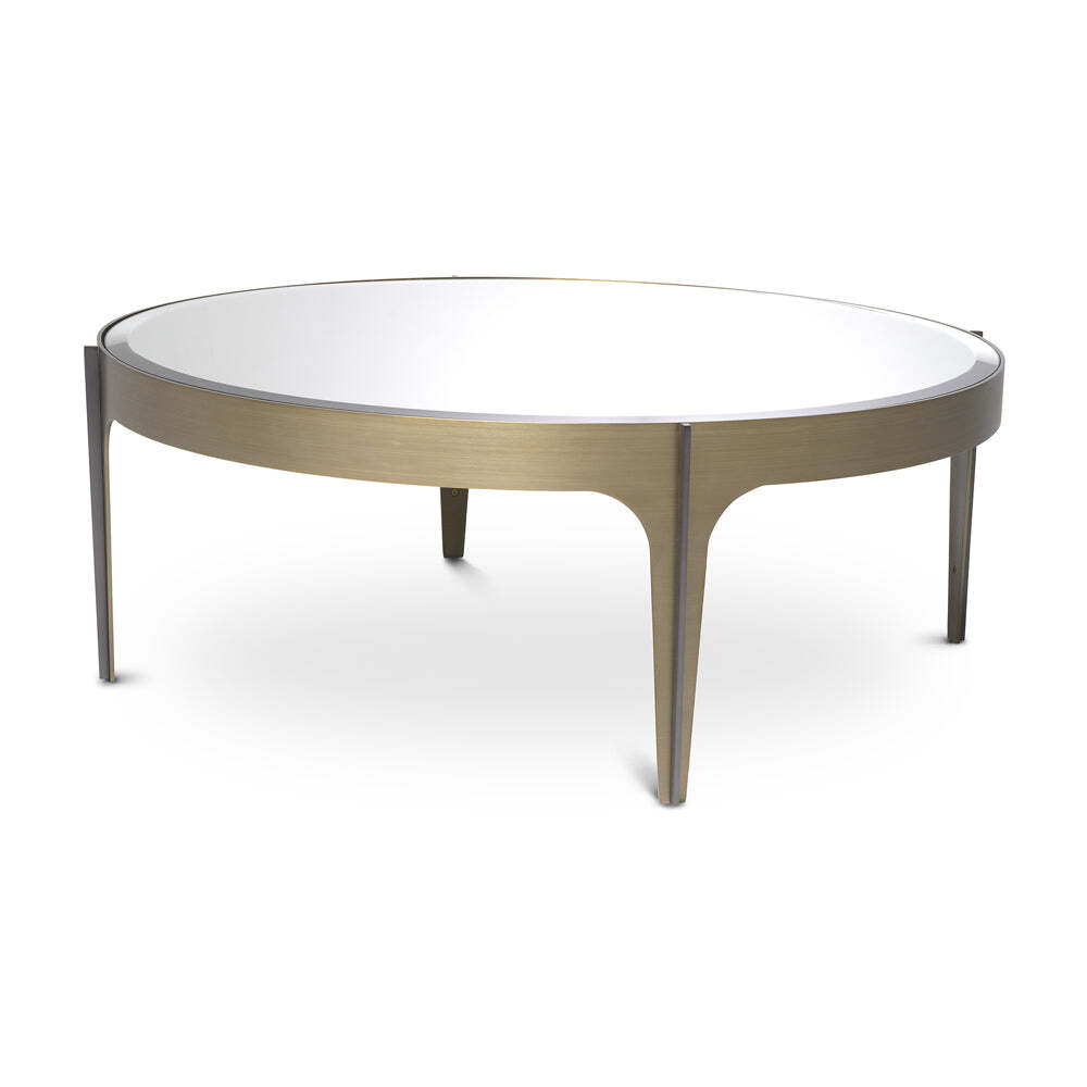 Eichholtz Small Artemisa Coffee Table in Brushed Brass by Olivia's | ufurnish.com