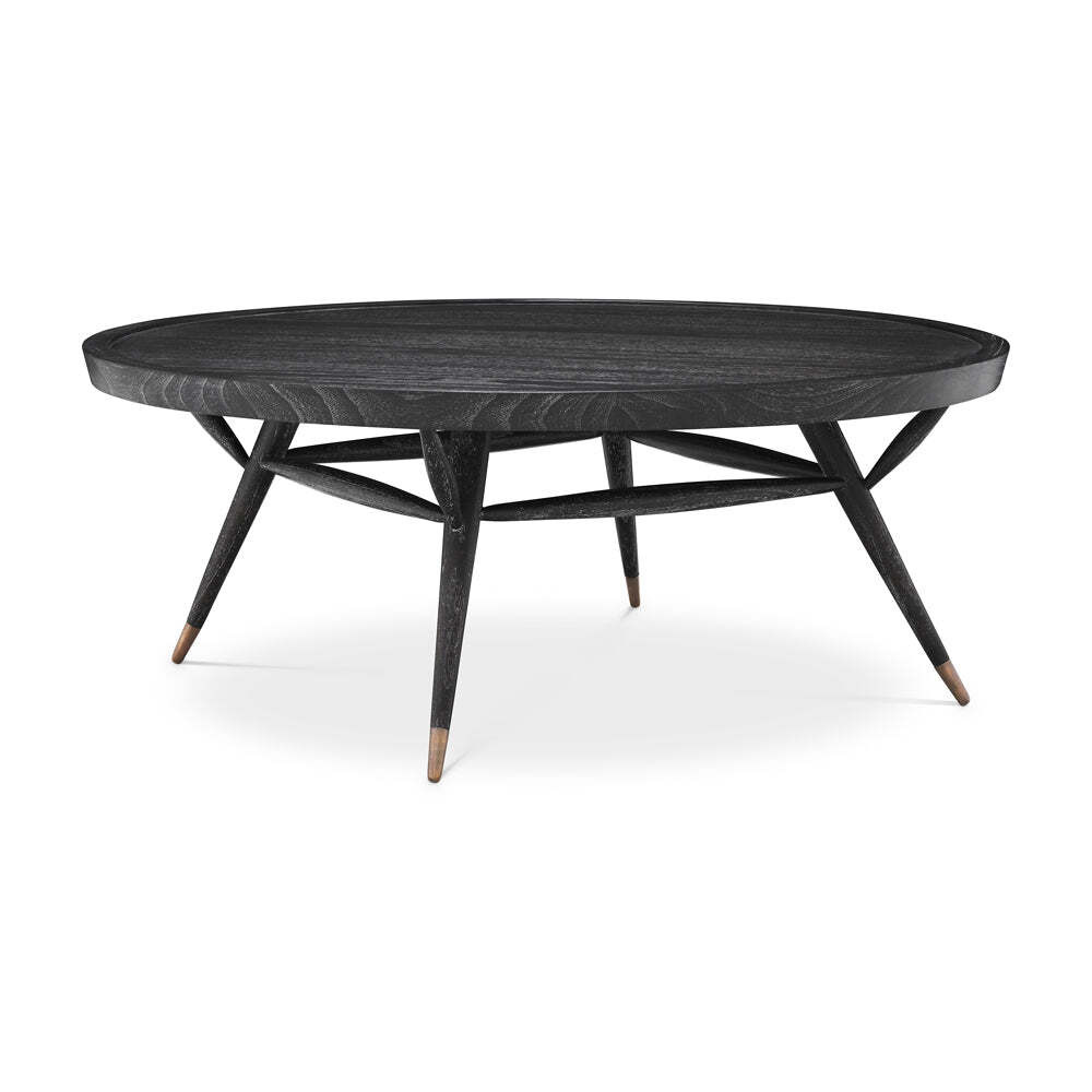 Eichholtz Phoenix Coffee Table in Charcoal Grey Veneer by Olivia's ...