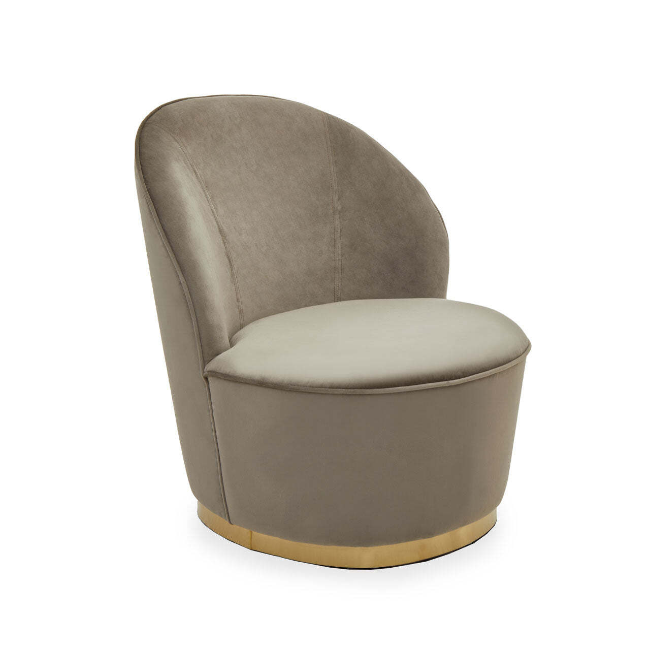 Olivia's Tara Kids Accent Chair in Mink Velvet with Gold Legs by Olivia ...