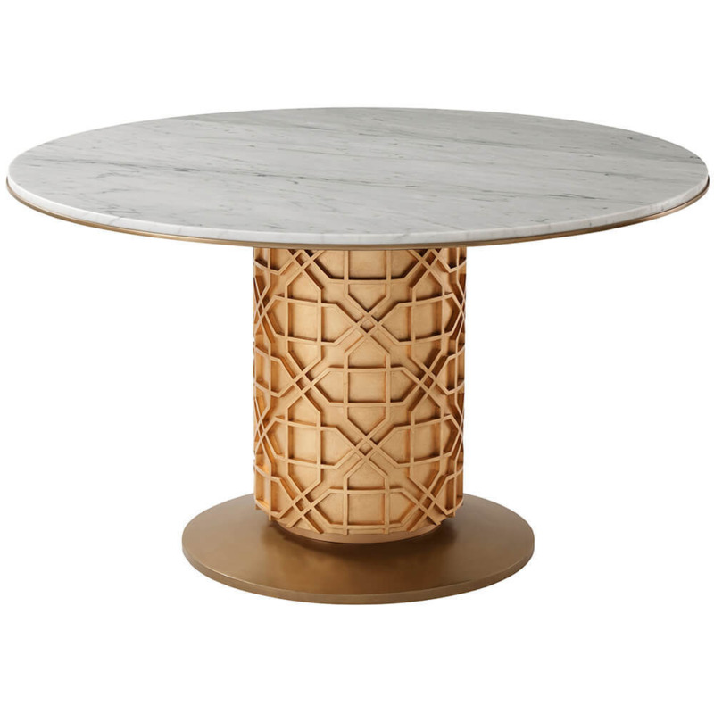 Theodore Alexander Colter Small Round Dining Table in Marble by Olivia ...