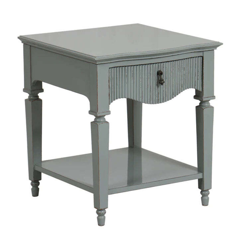 Mindy Brownes Camille Side Table in Sage Green by Olivia's | ufurnish.com