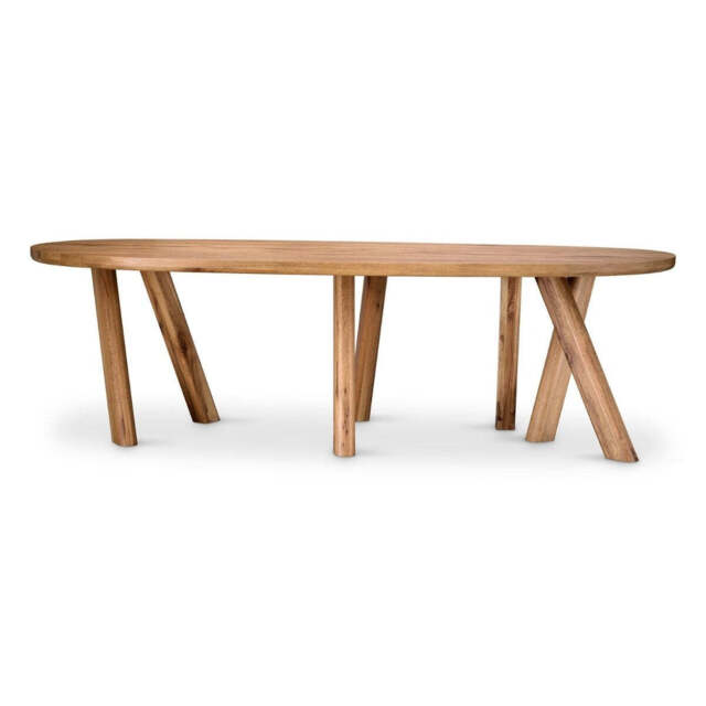 Bayshore Dining Table - Oak Wood by Olivia's | ufurnish.com