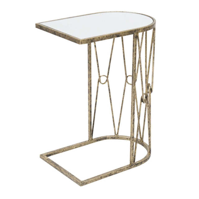 Wendover Side Table - Antique Gold by Olivia's | ufurnish.com