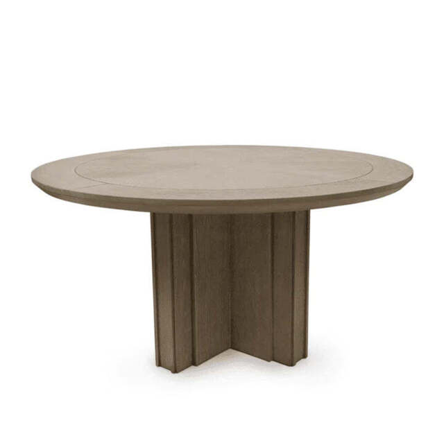 Tambour Round Dining Table by Olivia's | ufurnish.com