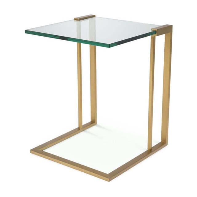 Perry Side Table - Brass by Olivia's | ufurnish.com