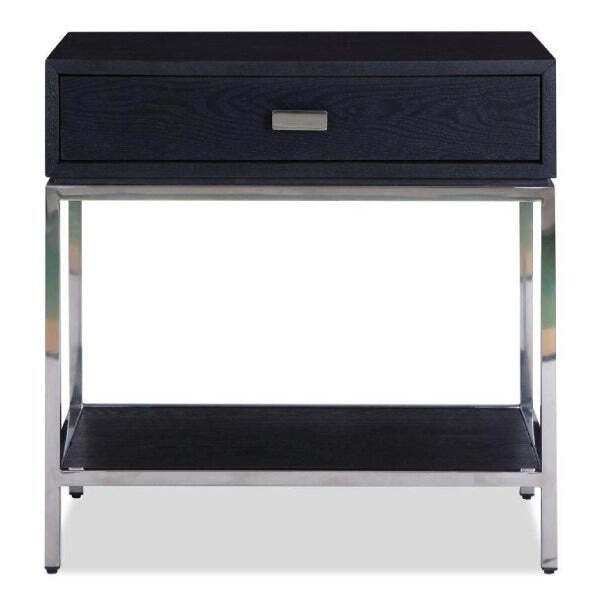 Liang & Eimil Levi Bedside Table in Stainless Steel by Olivia's ...