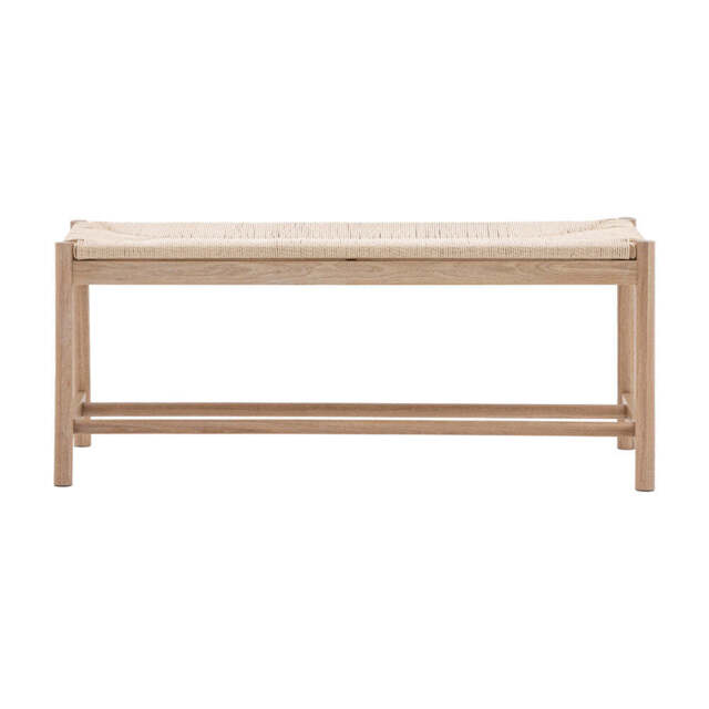Gallery Interiors Sandon Rope Bench in Natural by Olivia's | ufurnish.com