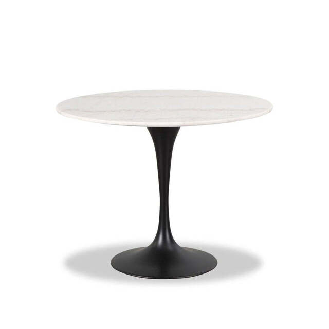 Telma 4 Seater Small Marble Dining Table - Black by Olivia's | ufurnish.com