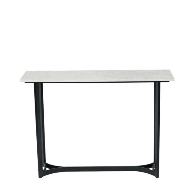 Hoco Console Table - White Marble & Black Metal by Olivia's | ufurnish.com