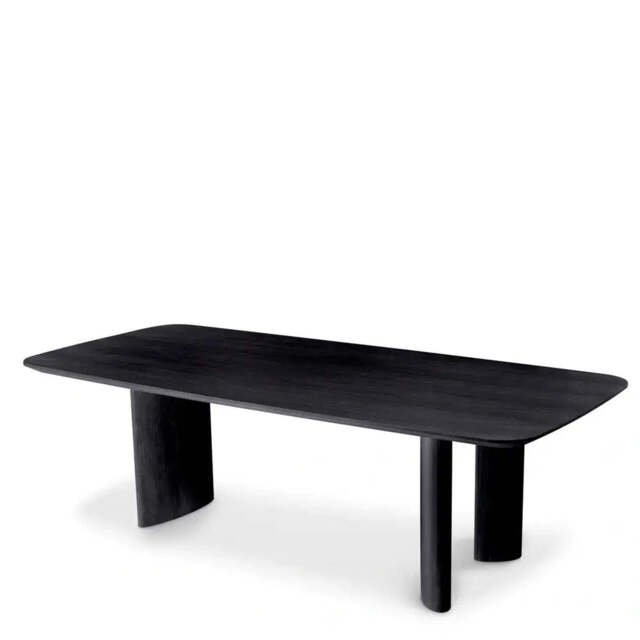 Harmonie Dining Table - Black Veneer by Olivia's | ufurnish.com