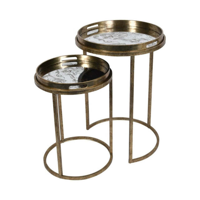Constellation Map Set of 2 Side Tables by Olivia's | ufurnish.com