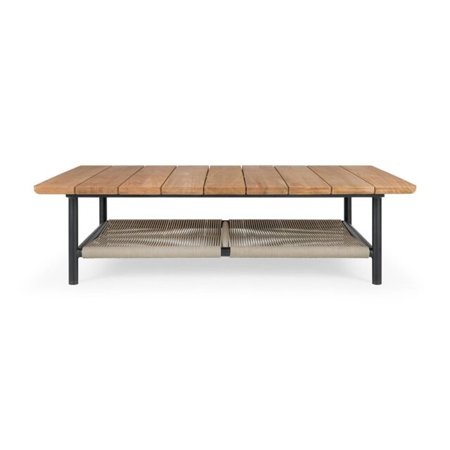 Corbey Outdoor Rectangular Coffee Table - Teak Top & Aluminium Base by ...