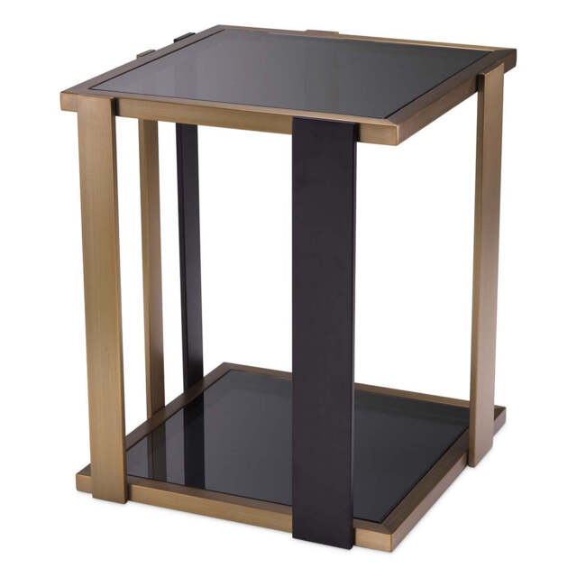 Clio Side Table - Brushed Brass Finish by Olivia's | ufurnish.com