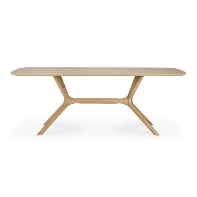 X Rectangular Dining Table - Oak / 200cm by Olivia's | ufurnish.com