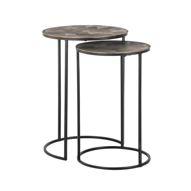 Tulum Set of 2 End Tables by Olivia's | ufurnish.com