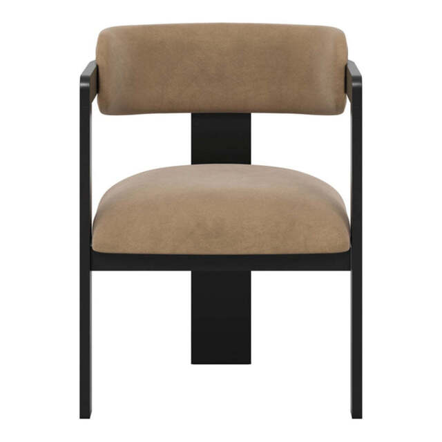 Mailah Dining Chair - Mole & Black by Olivia's | ufurnish.com