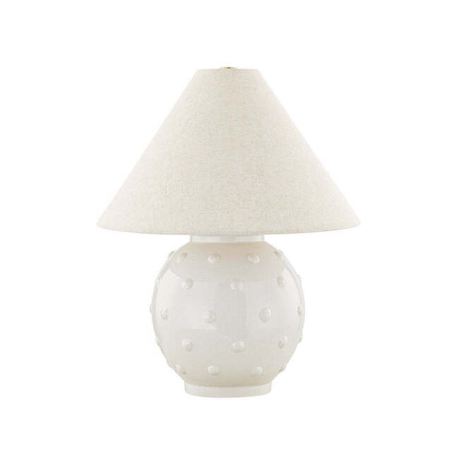 Annabelle 1 Light Table Lamp - Aged Brass & Ceramic Glass Ivory by ...