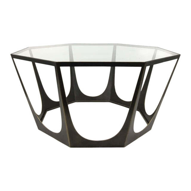 Catalan Coffee Table - Bronze & Glass by Olivia's | ufurnish.com