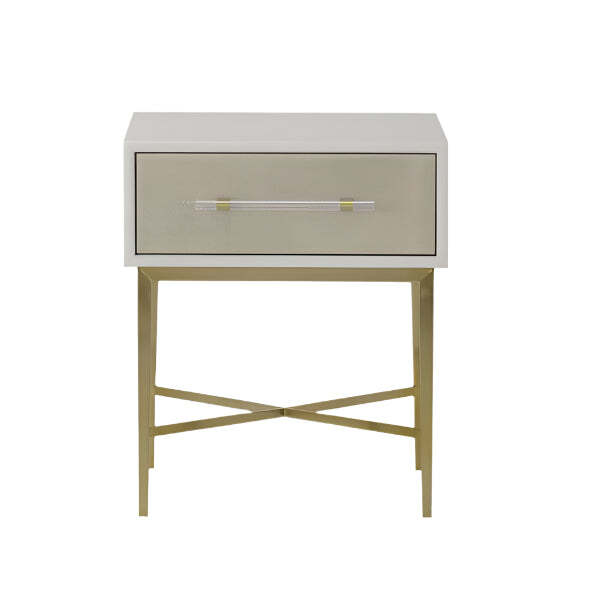 Alice Bedside Table - White by Olivia's | ufurnish.com