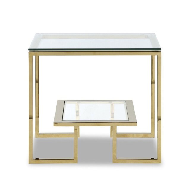Mayfair Side Table - Brass by Olivia's | ufurnish.com