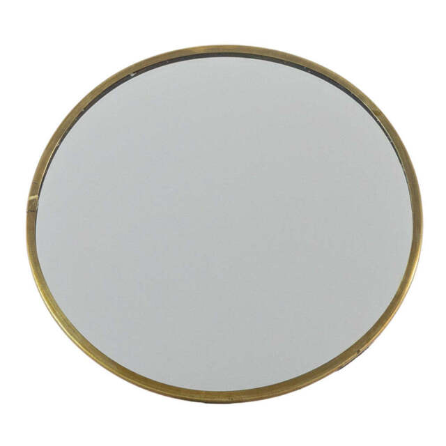 Aurora Round Dressing Table Mirror - Antique Brass / Large by Olivia's ...