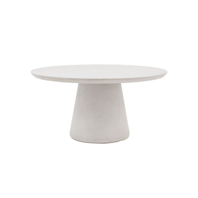 Perla Round Dining Table - Linen by Olivia's | ufurnish.com