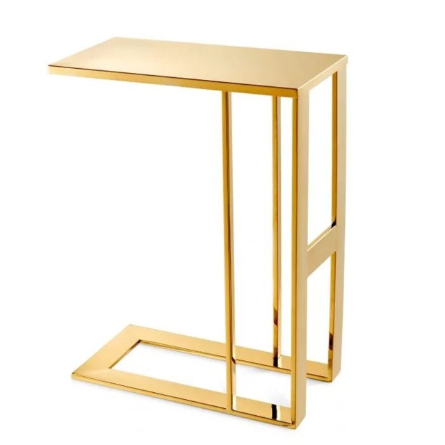 Pierre Side Table - Gold Finish by Olivia's | ufurnish.com