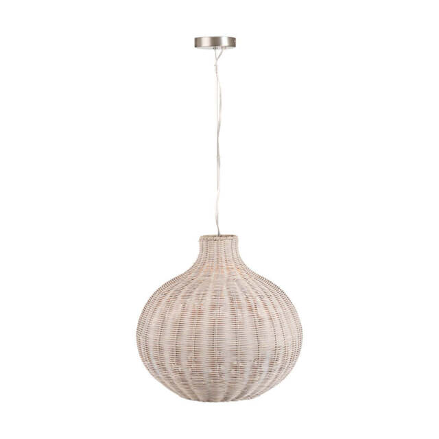 Allona Rattan Pendant Light - Grey Wash by Olivia's | uFurnish.com