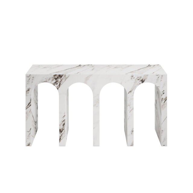 Archibald Calacatta Console Table by Olivia's | ufurnish.com