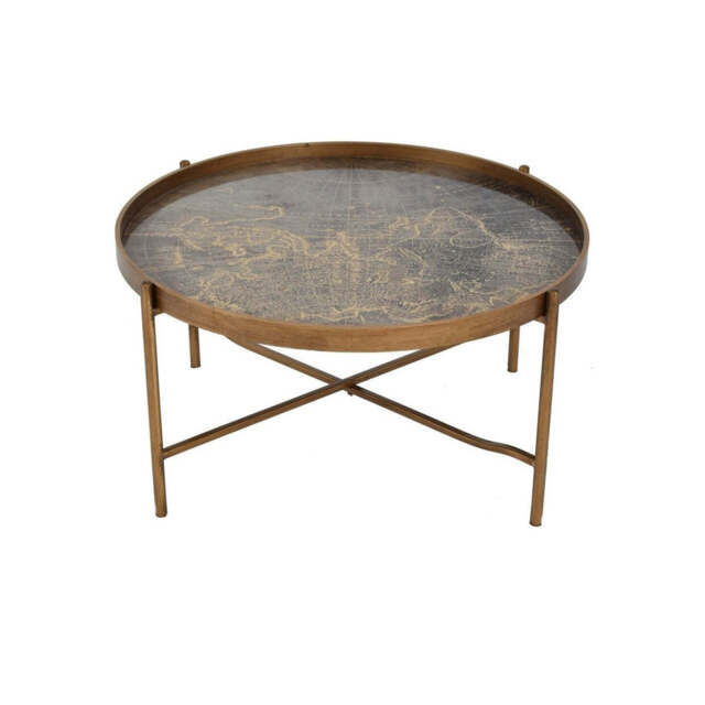 Libra Interiors Vienna Atlas Coffee Table in Antiqued Gold - Outlet by ...