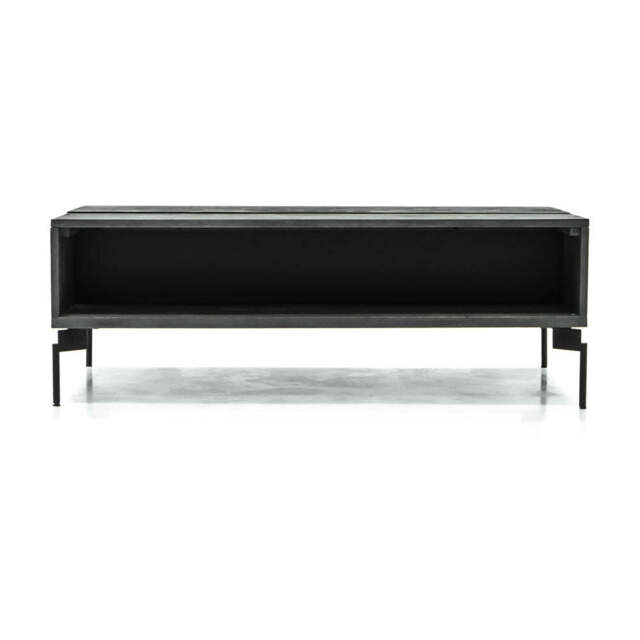 Bronks Storage Coffee Table - Black Acacia Wood by Olivia's | ufurnish.com