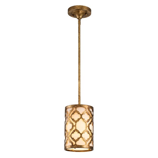 Arabella 1 Light Pendant Light - Distressed Gold by Olivia's | ufurnish.com