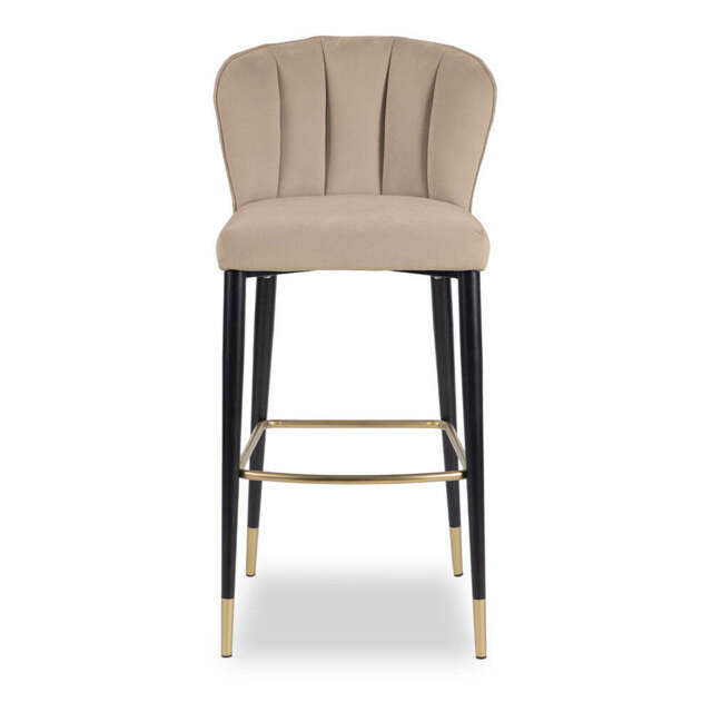 Maya Bar Stool - Kaster Mushroom by Olivia's | ufurnish.com