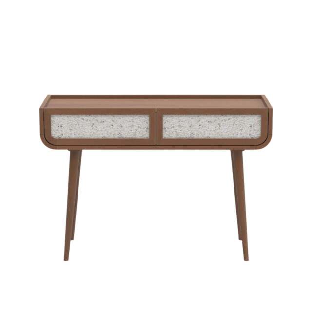 Oxy Two Drawer Console Table - Walnut by Olivia's | ufurnish.com
