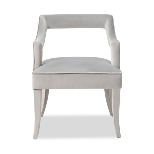 Calvin Dining Chair - Horizon Grey Velvet by Olivia's | ufurnish.com
