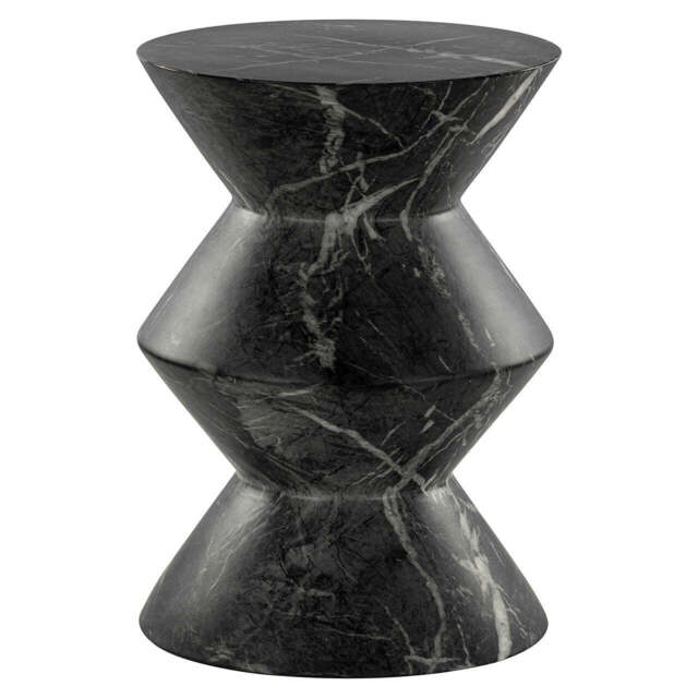 Bosco Side Table - Faux Black Marble by Olivia's | ufurnish.com