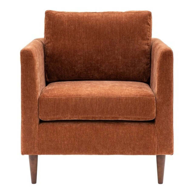 Gallery Interiors Chesterfield Armchair in Rust by Olivia's | ufurnish.com