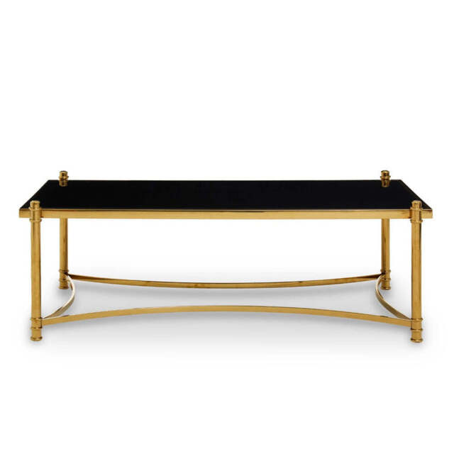 Ackley Coffee Table - Black & Gold by Olivia's | ufurnish.com